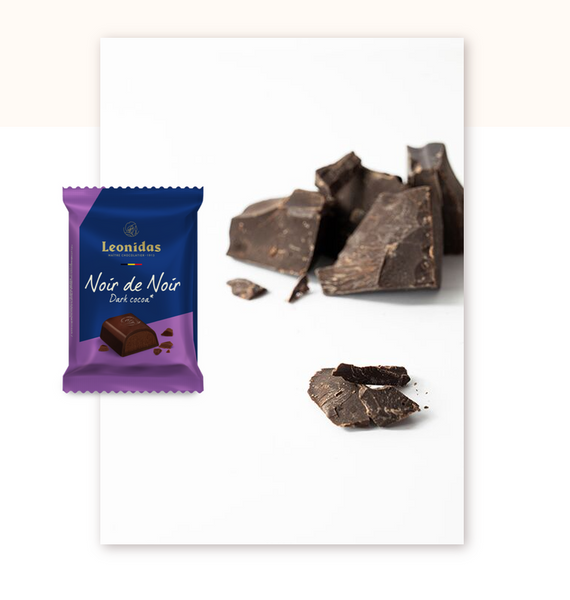 Leonidas Noir de Noir Dark Cocoa Filled Tablet 75gr - Set of 6 ...